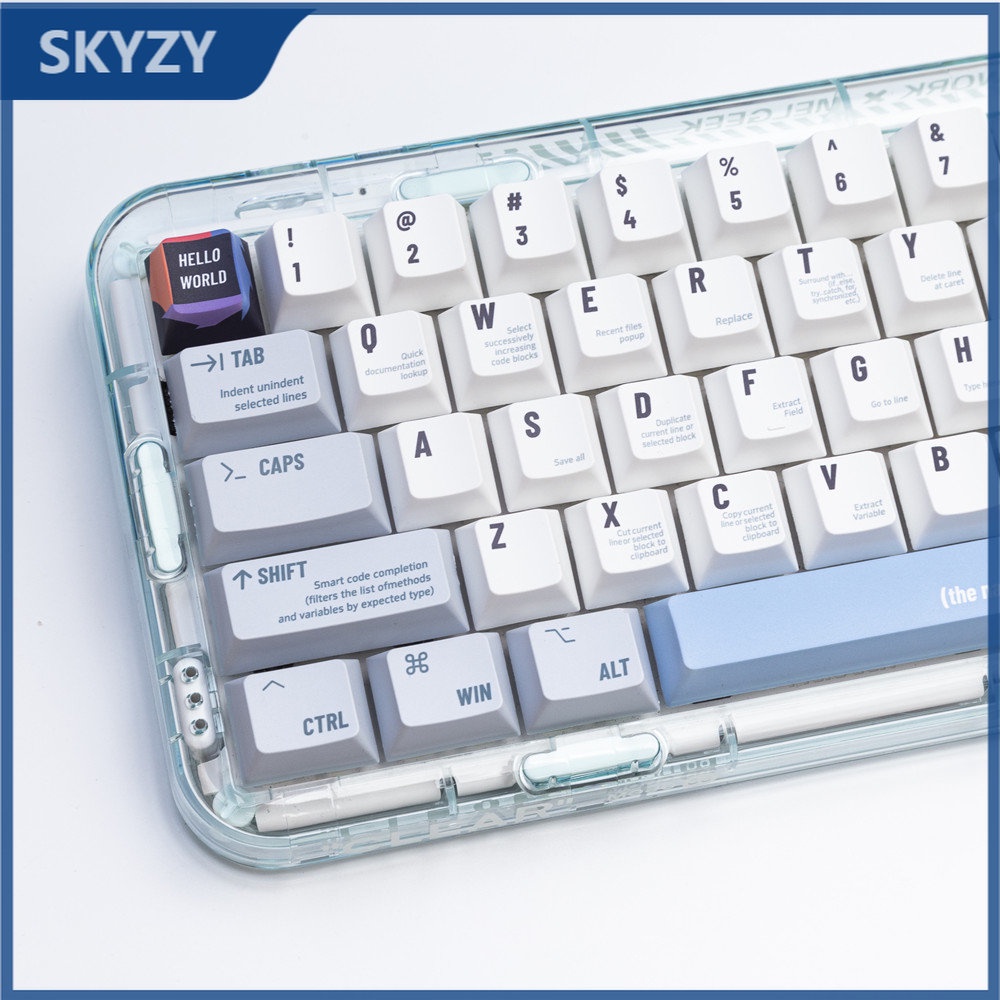 143 Keys Programmer Keycaps Cherry Profile PBT Dye Sub Mechanical ...