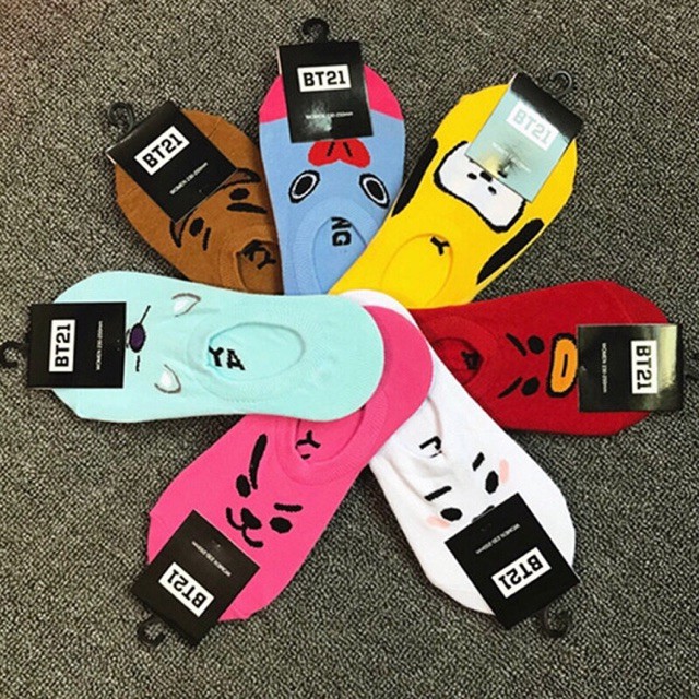 Bts Bt21 Socks (random Set) | Shopee Malaysia