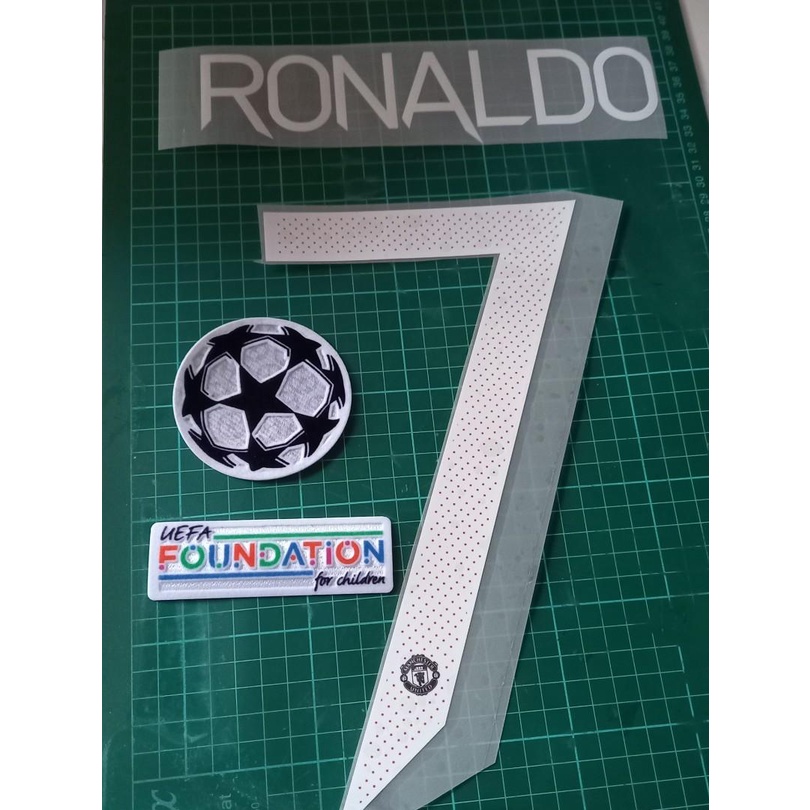 Manchester United CR7 Cristiano Ronaldo UCL Name set with patches NNS ...