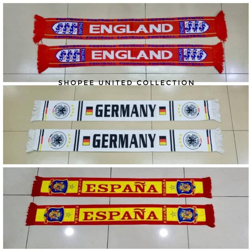 🔥MAFLA EURO🔥 Mafla England Spain Germany Football Scarves Jerman ...