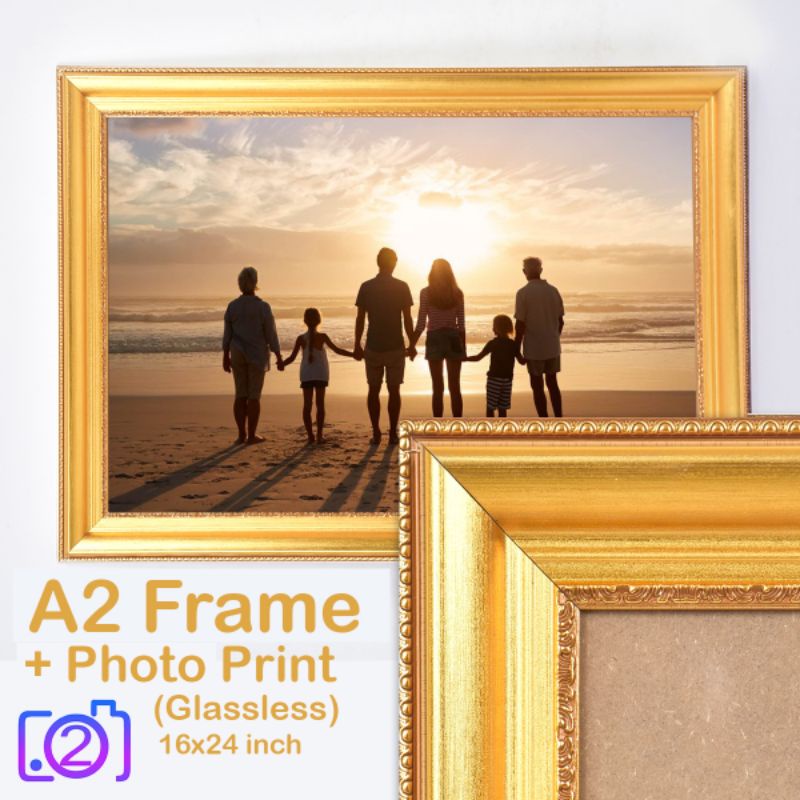Photo + frame #Size A3 to A2#12R to 20R#Gambar Dan Bingkai#Glassless | Shopee Malaysia