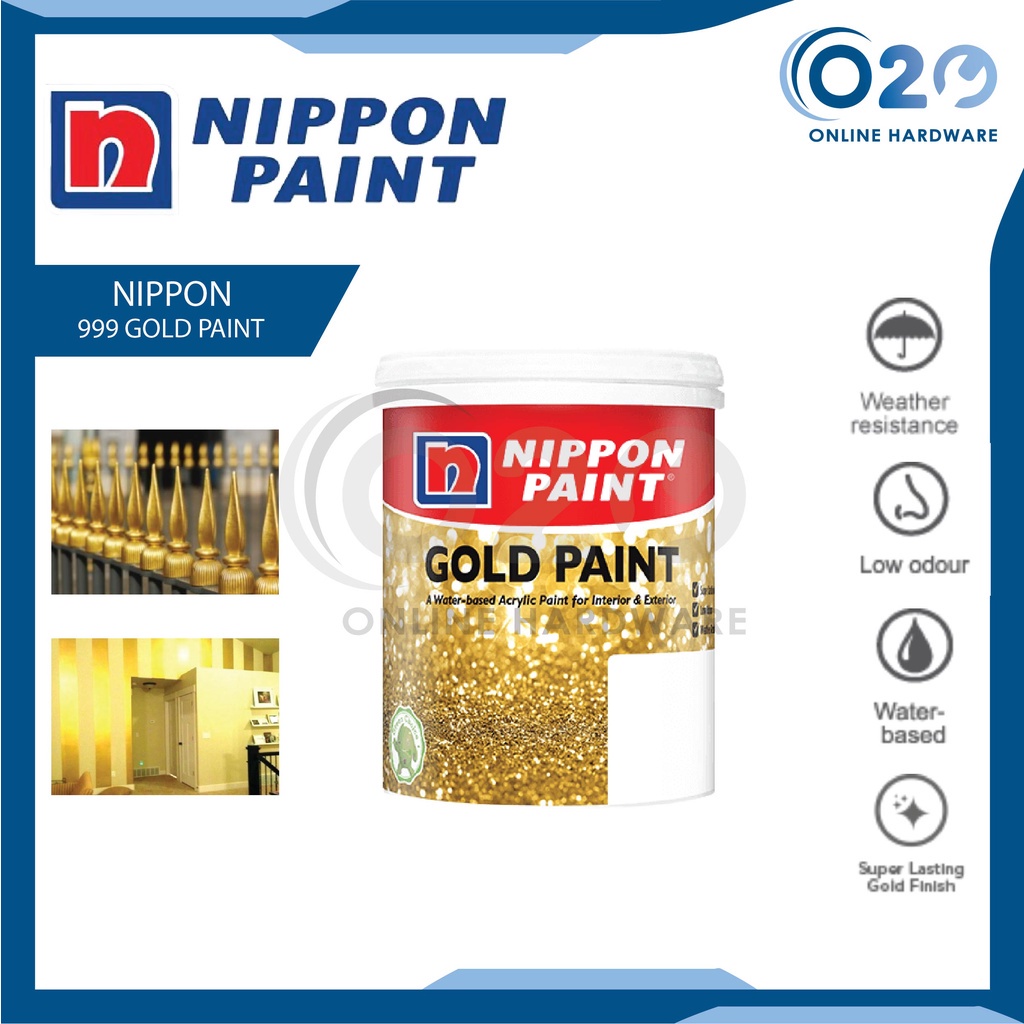 1KG/250GM Nippon Gold Paint Cat Gold Besi Cat Warna Gold Cat Emas Besi ...