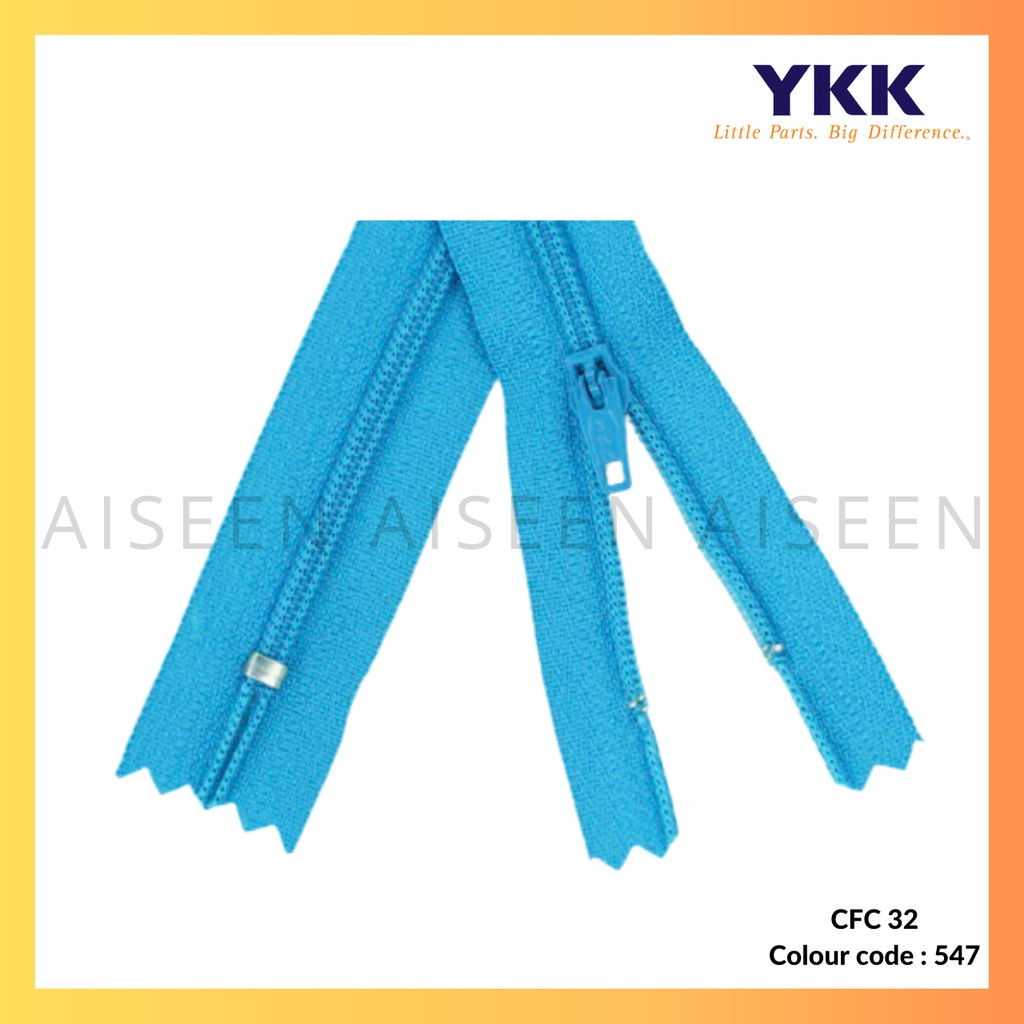 🎀 8" INCH / 10" INCH YKK Branded Zip (Zip Kain Jenama YKK) (CFC32 Code 541-560,580) | Shopee ...