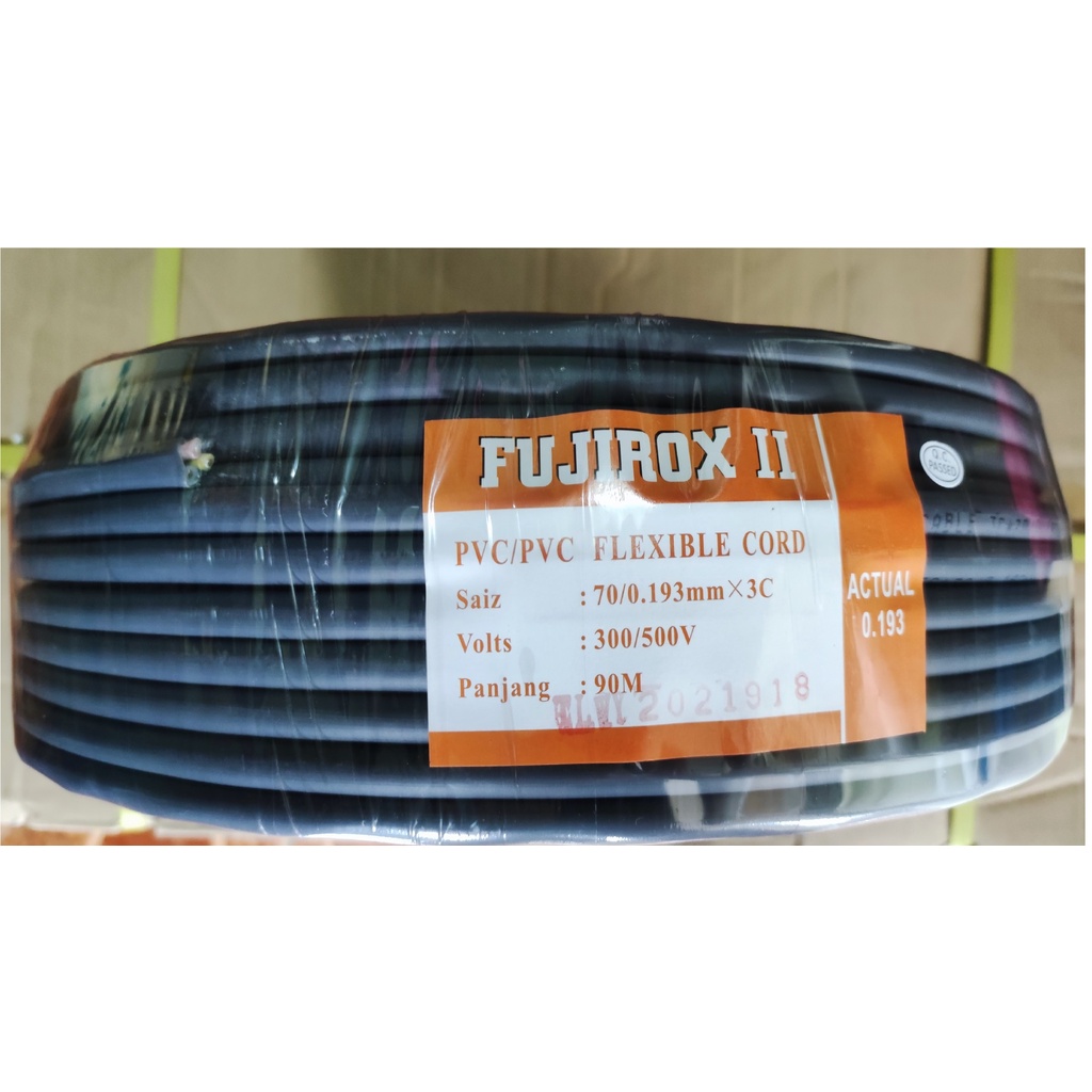 KABEL 70/0076 X 3C WAYAR (80M)/ 70/0.193 x 3C Flexible Cable / Flexible ...