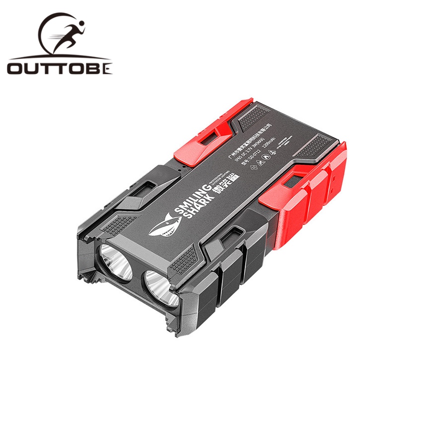 Outtobe Flashlight Multifunctional Flashlight Super Bright Double LED ...