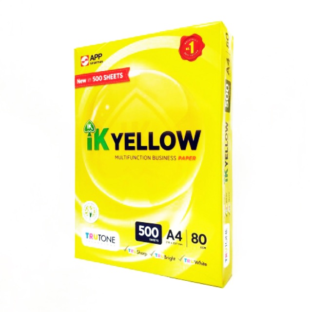 A4 Paper IK 80gsm white / IK Paper / IK Yellow / IK 80gsm / A4 Paper ...