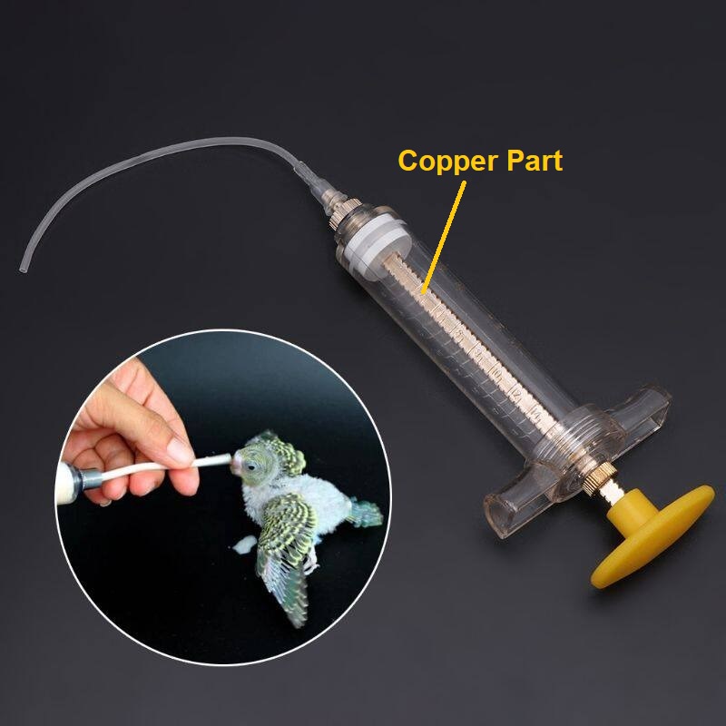 With Tube Plastic COPPER Bird Syringe Bird Feeder Picagari Tembaga Suap ...