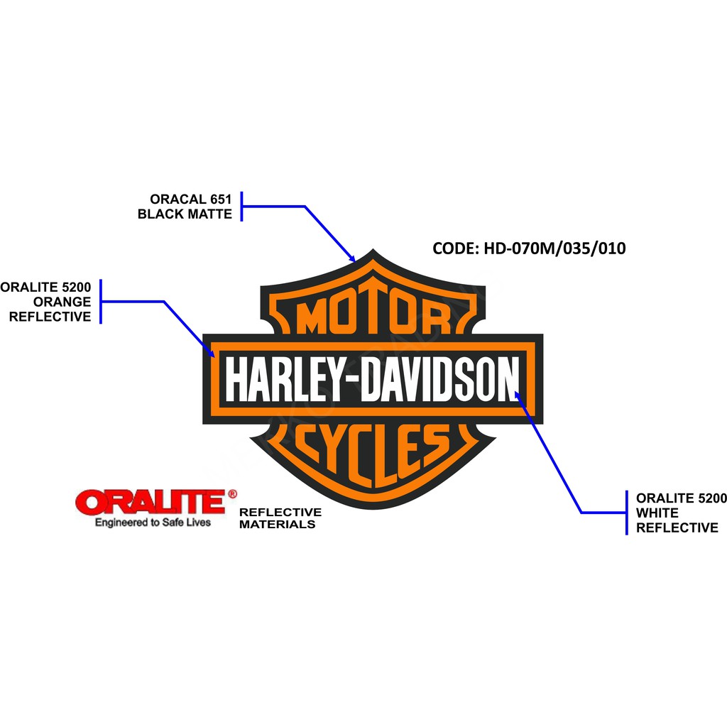 HARLEY-DAVIDSON MOTOR REFLECTIVE STICKER | Shopee Malaysia