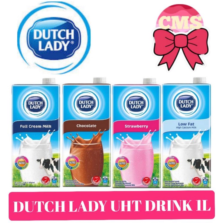 DUTCHLADY UHT MILK CHOCOLATE / STRAWBERRY / FULLCREAM / LOW FAT 1L ...