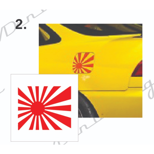 Car Decal Stickers Motorcycle vinyl Samurai JDM VIP Sun bumper cermin ...