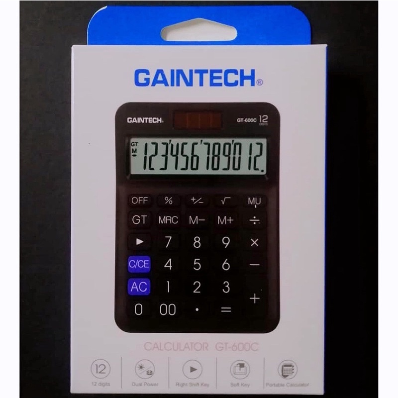 GAINTECH CALCULATOR 12 DIGITS GT-600C | Shopee Malaysia