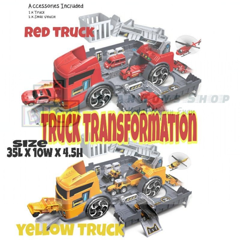 Transformation Truck Construction Fire Truck Deformation Play Set / Set ...