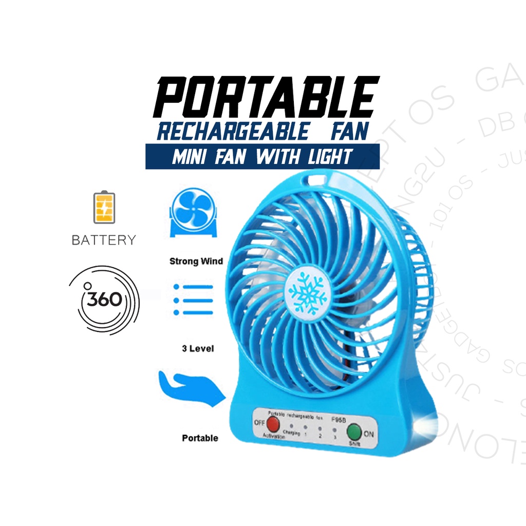 F1 PORTABLE USB RECHARGEABLE MINI FAN 3-MODE FANS READYSTOCK | Shopee ...