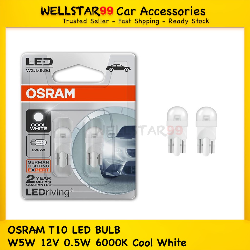 Osram 4090 T10 W5W 12V 6000K Cool White LED Bulb | Shopee Malaysia
