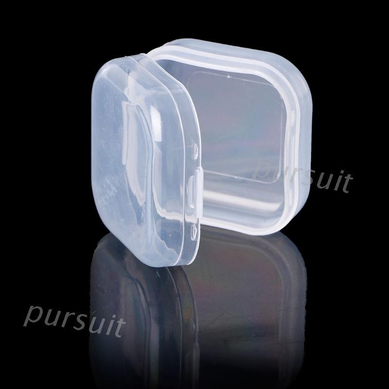 Square Transparent Plastic Jewelry Storage Boxes Beads Crafts Case ...