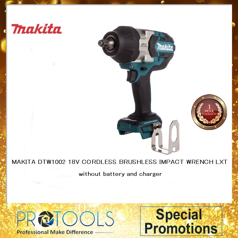 MAKITA DTW1002 18V CORDLESS BRUSHLESS IMPACT WRENCH LXT DTW1002RMJ ...