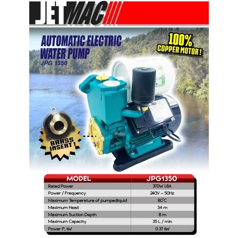 JETMAC AUTOMATIC WATER PUMP | Shopee Malaysia