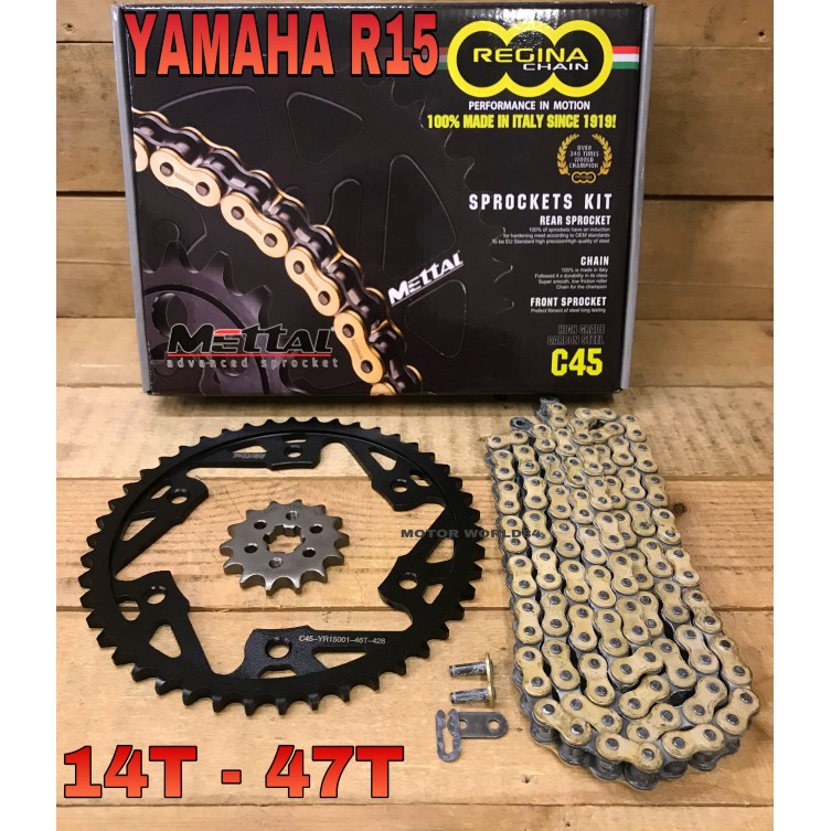 YAMAHA R15 MT15 V3 FULL SET REGINA CHAIN KIT / SPROCKET R15M R15 V3 ...