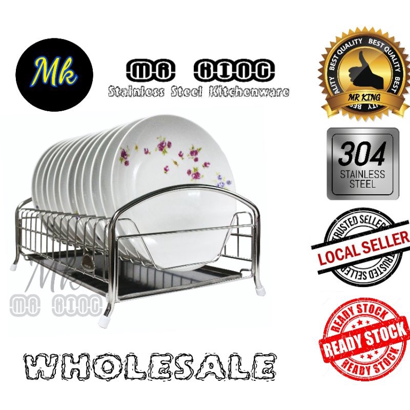 SUS 304 Stainless steel dish rack /SUS304 不锈钢碗架 | Shopee Malaysia