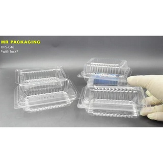 OPS - C46 Benxon Plastic Tray with Lock [ 50pcs± ] Bakery Disposable ...