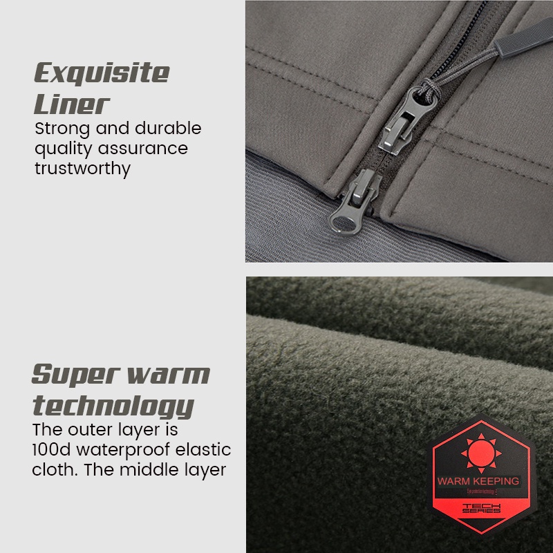 JDEX Sharkskin Waterproof Military Jacket Soft Shell Shark Skin Jaket ...