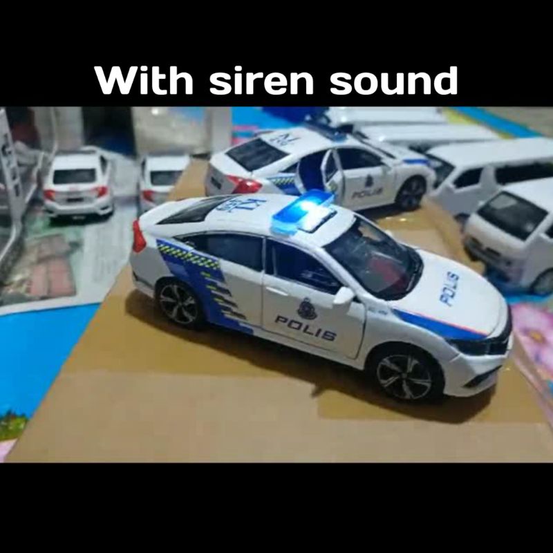 Honda civic polis pdrm mpv diecast/replika 1:32 | Shopee Malaysia