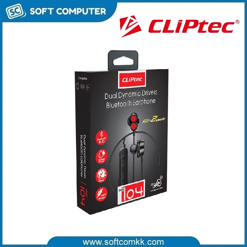 Cliptec BBE104-03 Sport Bluetooth Earphone C/W Mic for mobile phone ...