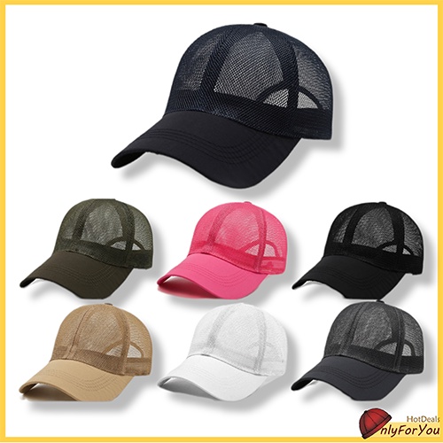 Topi Jaring Kosong Full Net Colour Trucker Baseball Cap Basic Plain ...