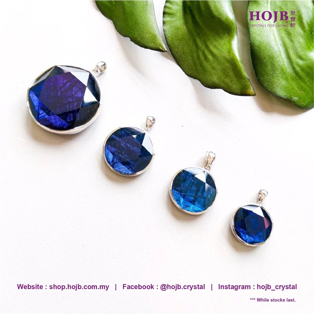 HOJB Blue Meteorite David Star S925 Silver Pendant 15-30mm 聚寳軒蓝天铁大卫星S925银吊坠15-30mm | Shopee Malaysia