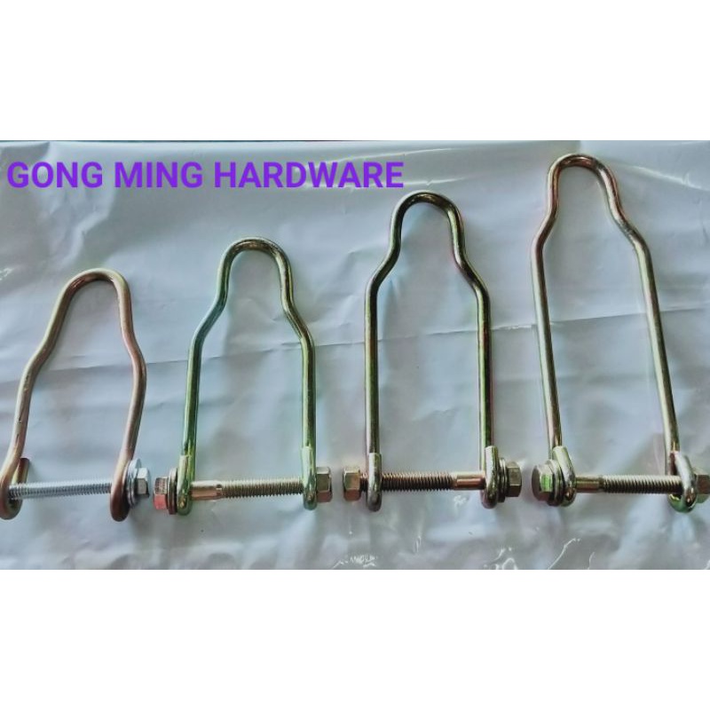 🎉READY STOCK🎉Fan hook with bolt & nut/STEEL FAN HOOK WITH BOLT & NUT ...