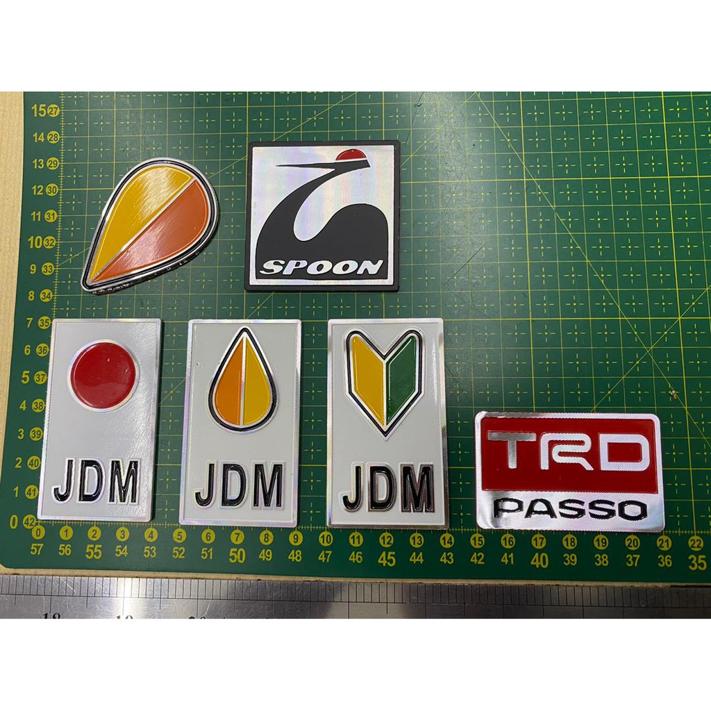 Emblem Metal Plate JDM Japan Spoon Toyota Passo Perodua Kancil Mira ...