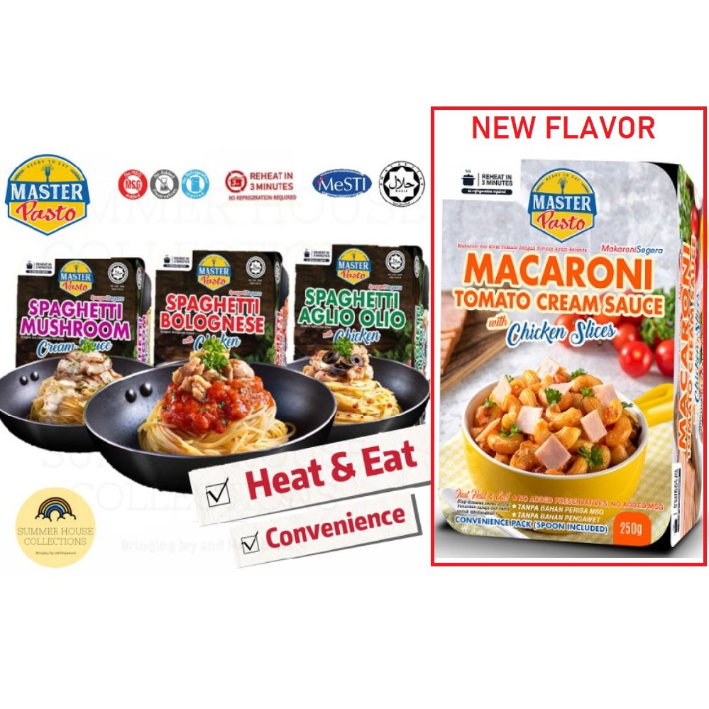 [HALAL] Instant Meal Master Macaroni /Pasto Spaghetti Bolognese /Aglio ...