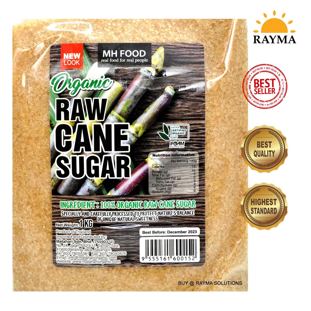 MH FOOD Organic Raw Cane Sugar, 1kg | Shopee Malaysia