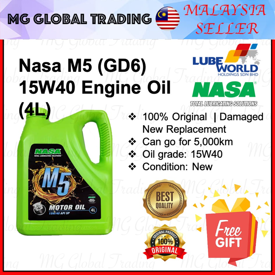 Nasa M5 (GD6) – 15W 40 / 15W40 / 15W-40 engine oil / motor oil (4L ...