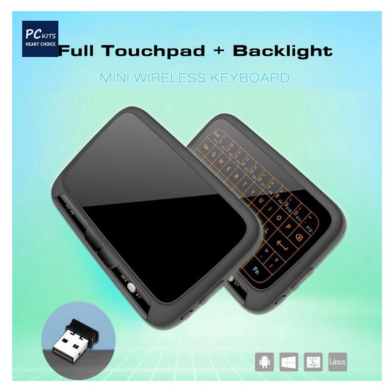 H18 Mini Wireless Virtual Keyboard Air Mouse Rubber with Li Battery for ...