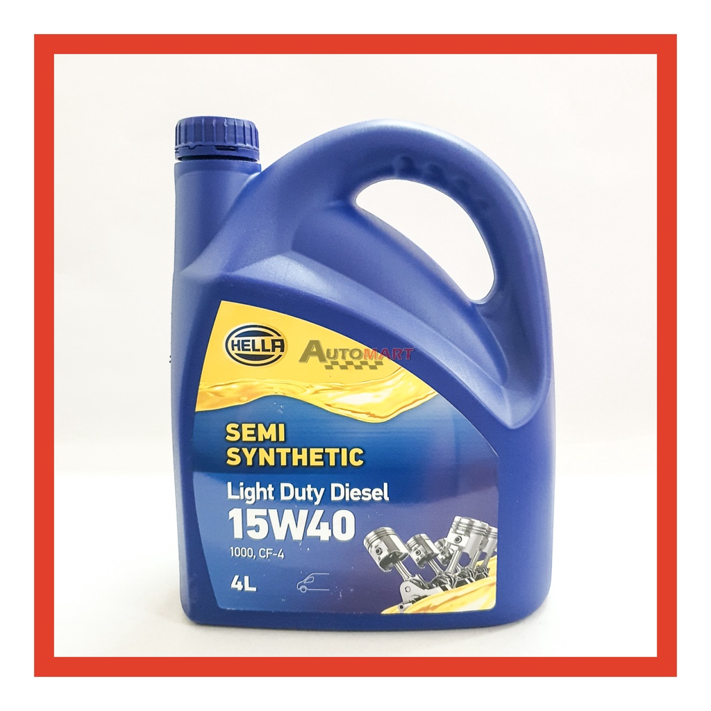 ORIGINAL HELLA 15W40 SEMI SYNTHETIC ENGINE OIL LIGHT DUTY DIESEL 1000 ...