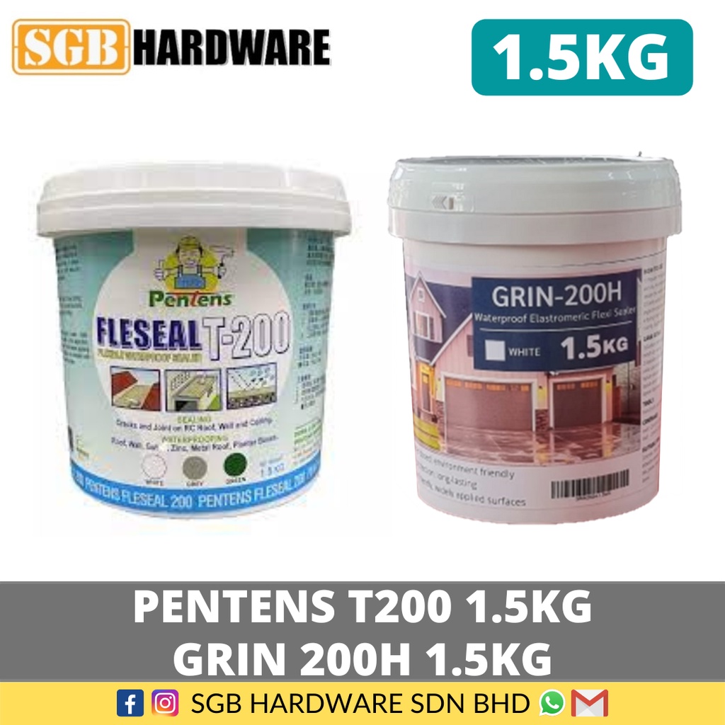 1.5Kg PENTENS T-200 UV Resistant Elastomeric Waterproofing Coating ...