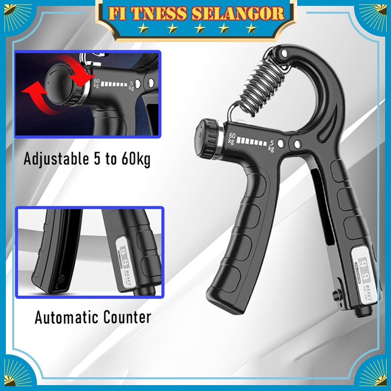 🔥【HOT】🔥10-60KG Adjustable Resistance Hand Grip Gripper Spring Wrist Arm ...
