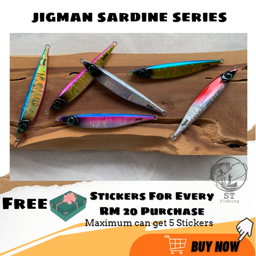 Jigman SD Light Jig Fast Jigging 40g / 60g / 80g /100g Best for ...