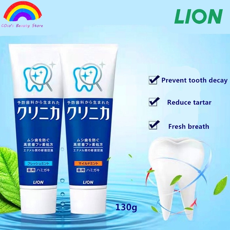 Lion Clinica Japan Enzyme Toothpaste 130g Fresh Mint Tongue Cleaner Tongue Cleaning gel日本 酵素薄荷牙膏 ...