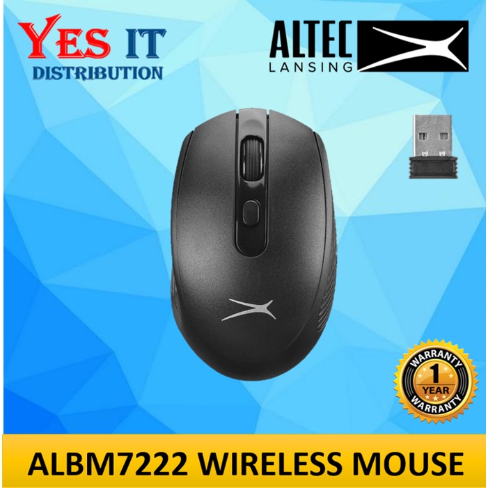 ALTEC LANSING ALBM7222 WIRELESS MOUSE 4 BUTTONS DPI UP TO 1600 DPI ...