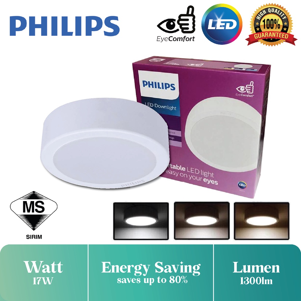 Philips meson 59472 7” 17w surface mount downlight | Shopee Malaysia