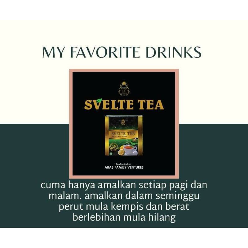 SVELTE TEA (Teh Hitam / Teh Rerama / Teh Lemon / Teh Halia / Teh Serai ...