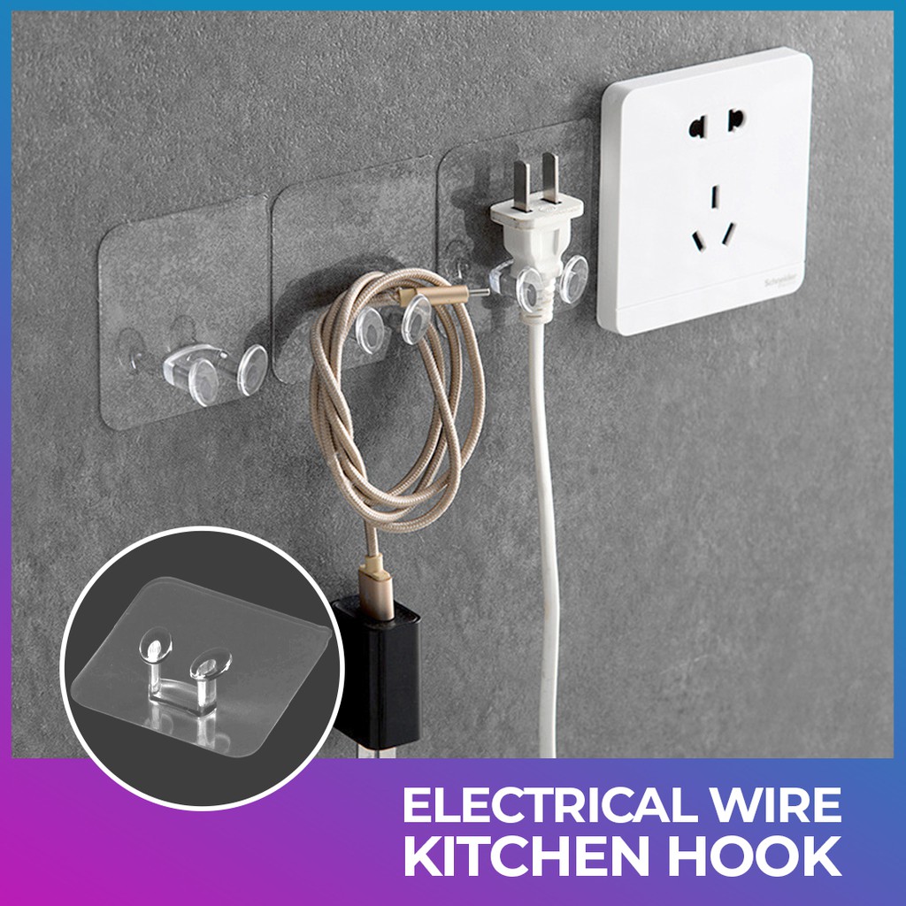 Electrical wire plug hook kitchen creative socket storage rack plastic ...