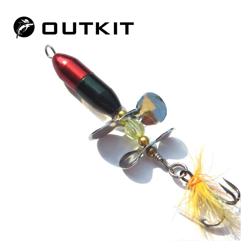 Long Casting Spinner Bait Metal Fishing Lure Double Tail Propeller ...