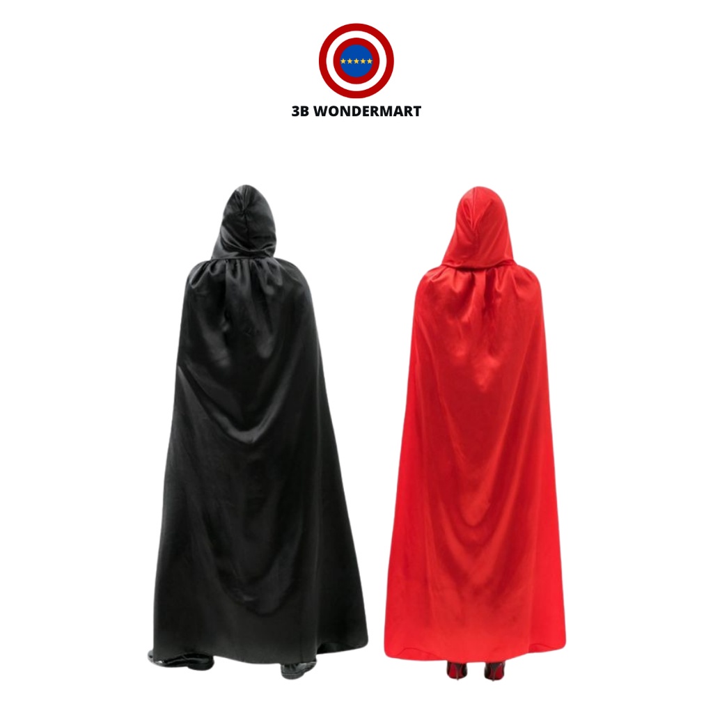 Adult Long Velvet Cloak Halloween Christmas Party Hooded Fancy Cape ...