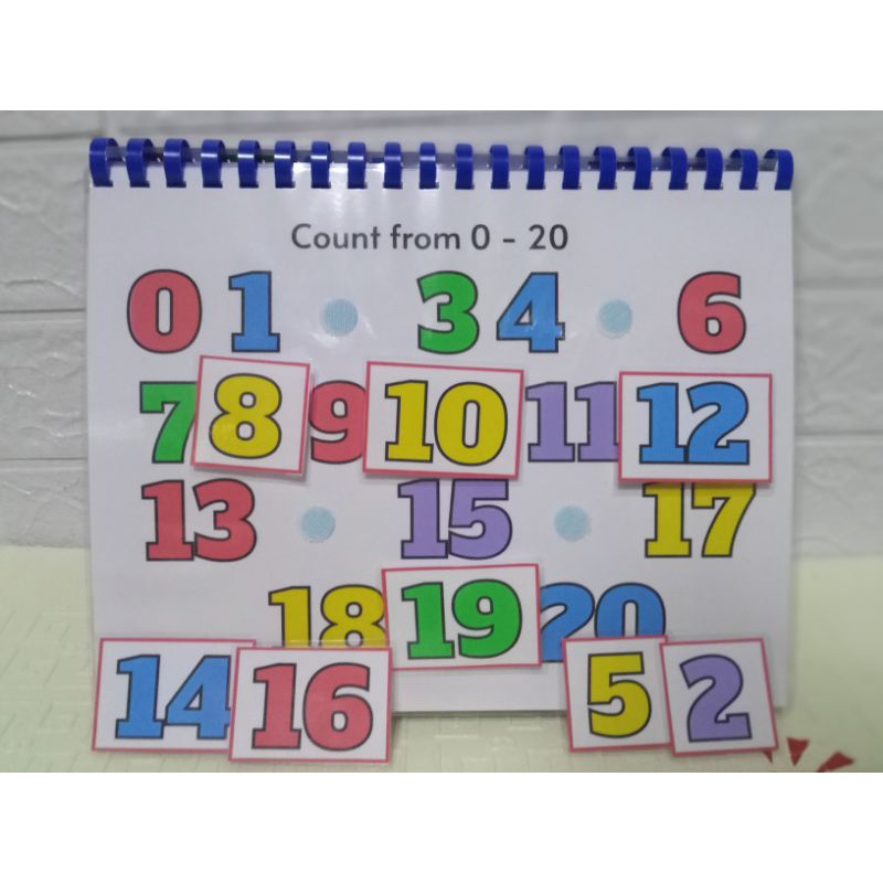 Count From 0-20 Number Laminated Toddlers / Preschool Learning Material ...
