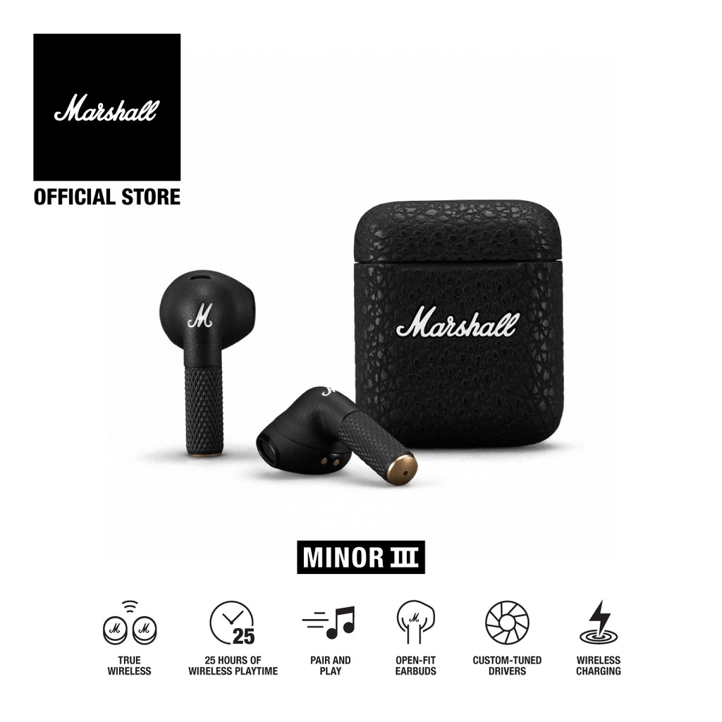 Marshall Minor III Black True Wireless Earbuds | Shopee Malaysia