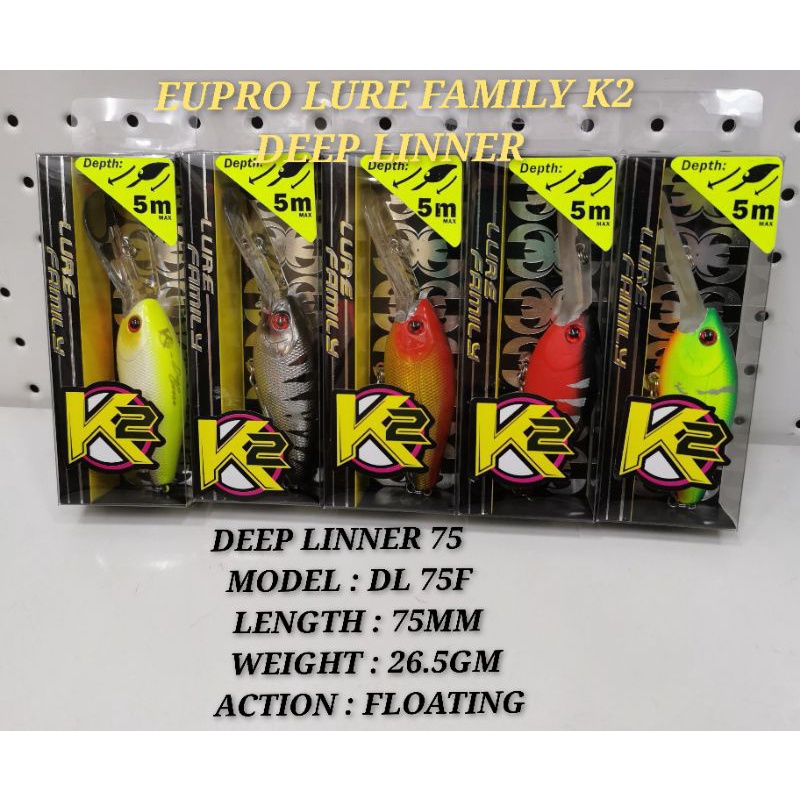 EUPRO LURE FAMILY K2 DEEP LINNER 75 FLOATING LURE | Shopee Malaysia