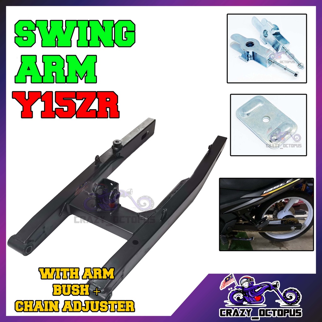 YAMAHA SWING ARM ASSY Y15ZR Y15 BLACK/SILVER/TITANIUM GREY WITH CARBON ...